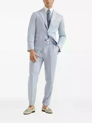 Brunello Cucinelli Twill-weave Blazer - Blue