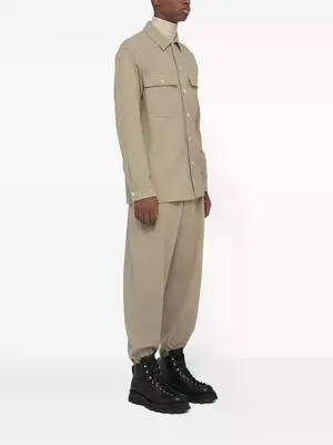 JIL SANDER Logo-patch Wool Tapered Trousers