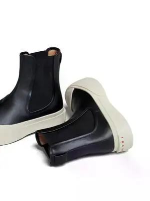 Marni Pablo Leather Chelsea Boots - Black