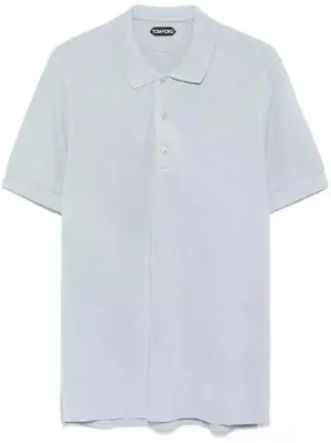 TOM FORD Piqué Polo Shirt - Blue