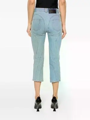 MUGLER High-rise Cropped Jeans