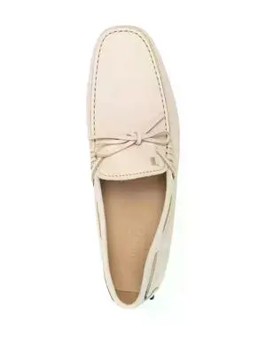 TOD'S Bow-detail Leather Loafers
