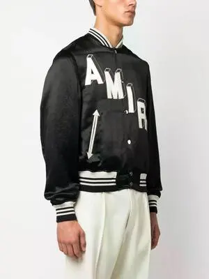 Amiri Logo-embroidered Varsity Jacket
