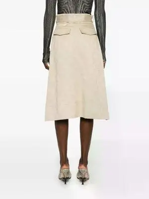 Givenchy Monogram 72 Asymmetric Midi Skirt