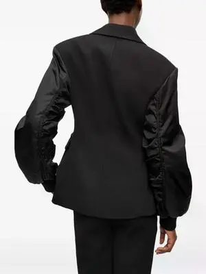 GANNI Contrast-sleeve Blazer