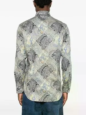 Etro Paisley-print Cotton Shirt - Blue
