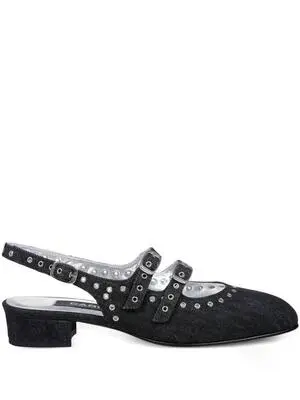 CAREL Slingback Pumps With Buckle Fastening - Black