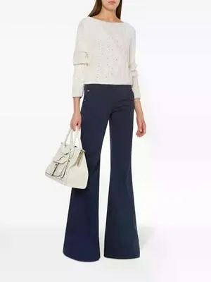 Alberta Ferretti 3d-knit Cotton-cashmere Sweater