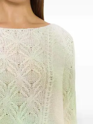 Alberta Ferretti 3d-knit Cotton-cashmere Sweater