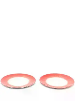 ANN DEMEULEMEESTER X SERAX Pair Of Shadow Print Plates - Red