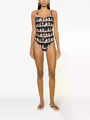 AMIR SLAMA Graphic-print One-piece Swimsuit