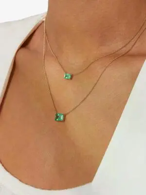 VEYNOU 14kt Recycled Yellow Emerald Necklace