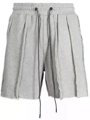 MOSTLY HEARD RARELY SEEN Exposed-seam Cotton Track Shorts - Grey