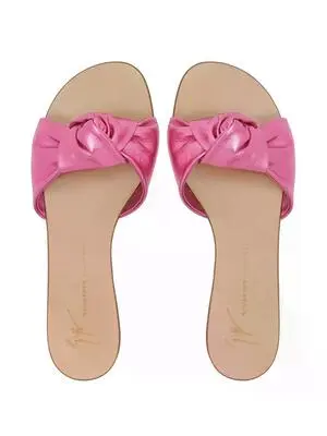 GIUSEPPE ZANOTTI Aycha Knot-detailing Flat Sandals - Pink