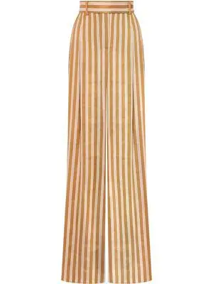 Alberta Ferretti Striped Wide-leg Trousers