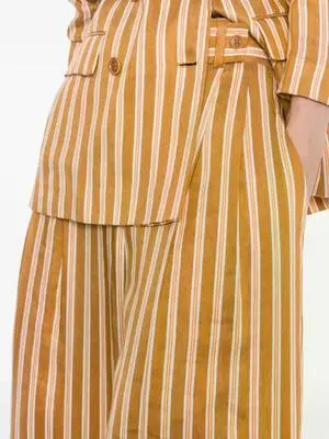 Alberta Ferretti Striped Wide-leg Trousers