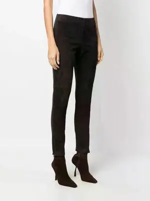 P.a.r.o.s.h Slim-fit Suede Trousers