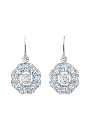 Kwiat 18kt White Gold Diamond Splendor Layered Cluster Drop Earrings