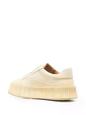 JIL SANDER Panelled Low-top Leather Sneakers - Neutrals