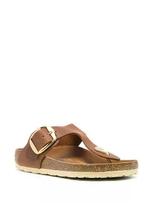 BIRKENSTOCK Gizeh Buckle Sandals - Brown
