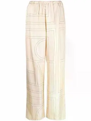 TOTEME Monogram Silk Pyjama Trousers