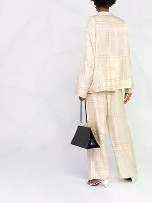 TOTEME Monogram Silk Pyjama Trousers