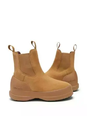 Moon Boot Luna Logo-embossed Chelsea Boots - Neutrals