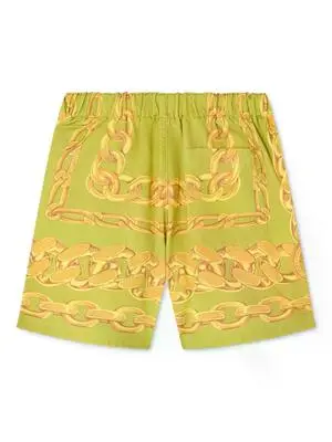 Versace Printed Shorts - Green