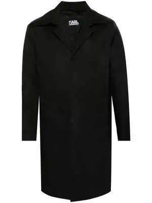 Karl Lagerfeld Press-stud Single-breasted Coat