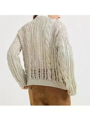 Brunello Cucinelli Open-knit Sweater - Neutrals