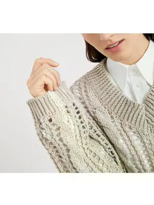 Brunello Cucinelli Open-knit Sweater - Neutrals