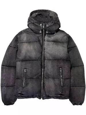 PURPLE BRAND Denim Padded Hooded Jacket