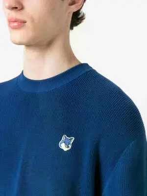 Maison Kitsuné Logo-patch Knit Jumper