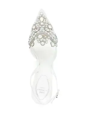 Rene Caovilla Embellished Lace Slingback Pumps