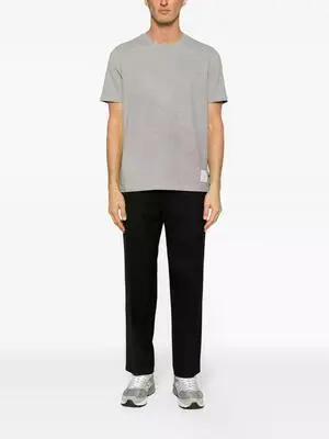 Thom Browne Rwb-stripe Piqué T-shirt - Grey