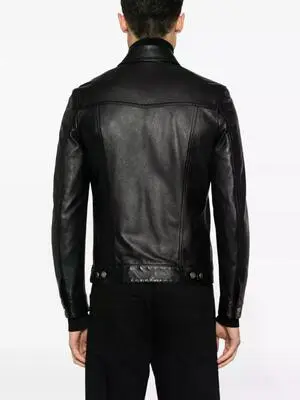 Saint Laurent Button-up Leather Jacket