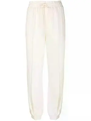 JIL SANDER Elasticated Drawstring Trousers - Neutrals