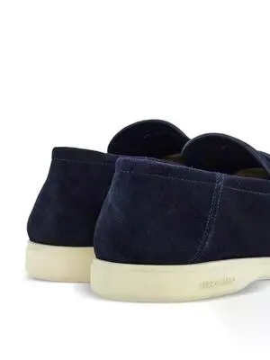 FERRAGAMO Deconstructed Gancini-detailed Suede Loafers