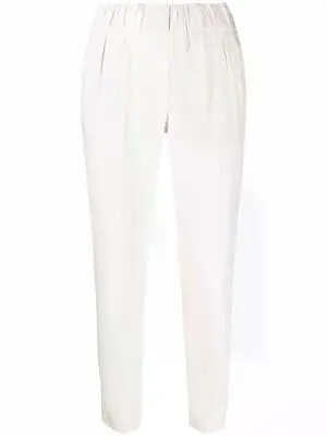 Brunello Cucinelli High-waisted Cropped Trousers