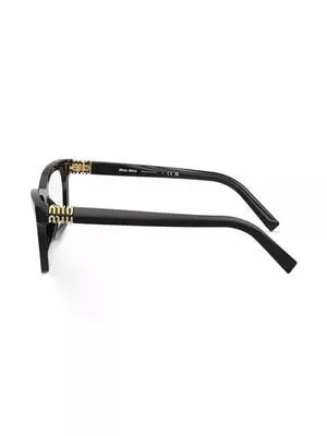 Miu Miu Rectangle Frame Glasses - Black