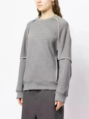 Goen.j Layered Whipstitch Sweatshirt