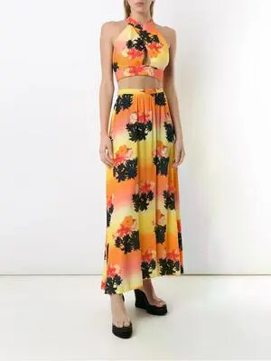 AMIR SLAMA Printed Long Skirt