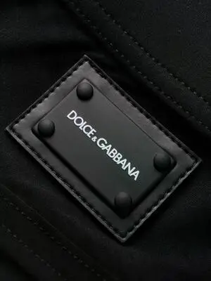 Dolce & Gabbana Logo-print Drawstring Swim Trunks - Black
