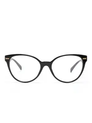 Versace Medusa Plaque Round-frame Glasses - Black