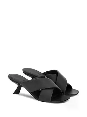 FERRAGAMO Crossover-strap Lambskin Mules