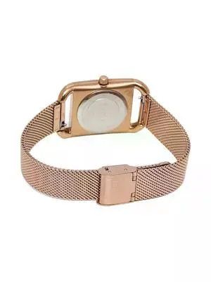 Furla Arco Square 42mm Rose Gold Stainless Steel Mesh Watch