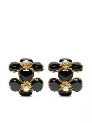 GOOSSENS Clover Floral-motif Clip-on Earrings