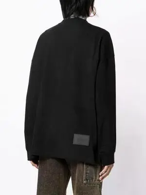 We11Done Multi-logo Cotton Sweatshirt - Black