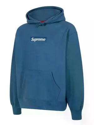 Supreme Box Logo Cotton Hoodie - Blue