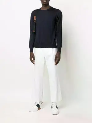 BARBA NAPOLI Fine-knit Crew-neck Jumper - Blue